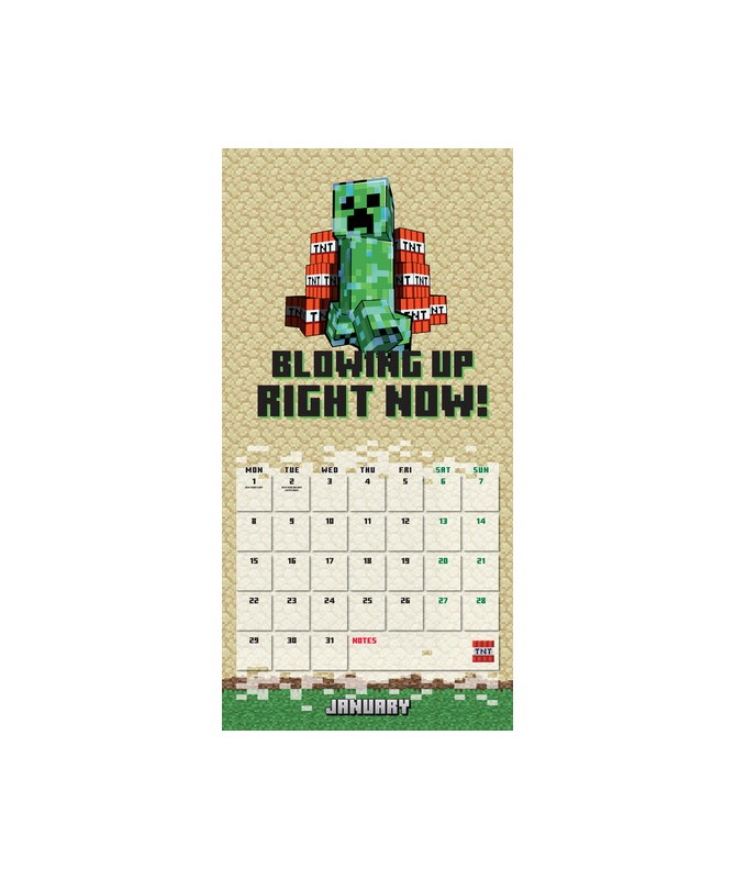 CALENDARIO 2024 30X30 MINECRAFT PLASTIC
