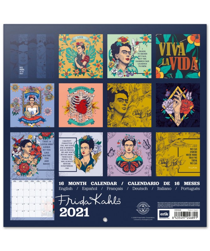 CALENDARIO 2021 30X30 FRIDA KAHLO